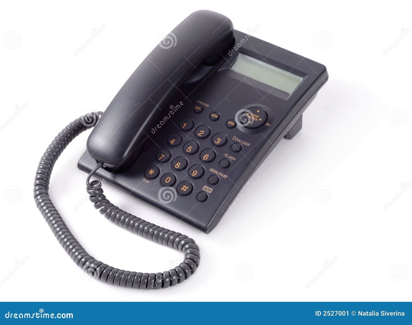 Black Office Phone stock image. Image of closeup, communication - 2527001