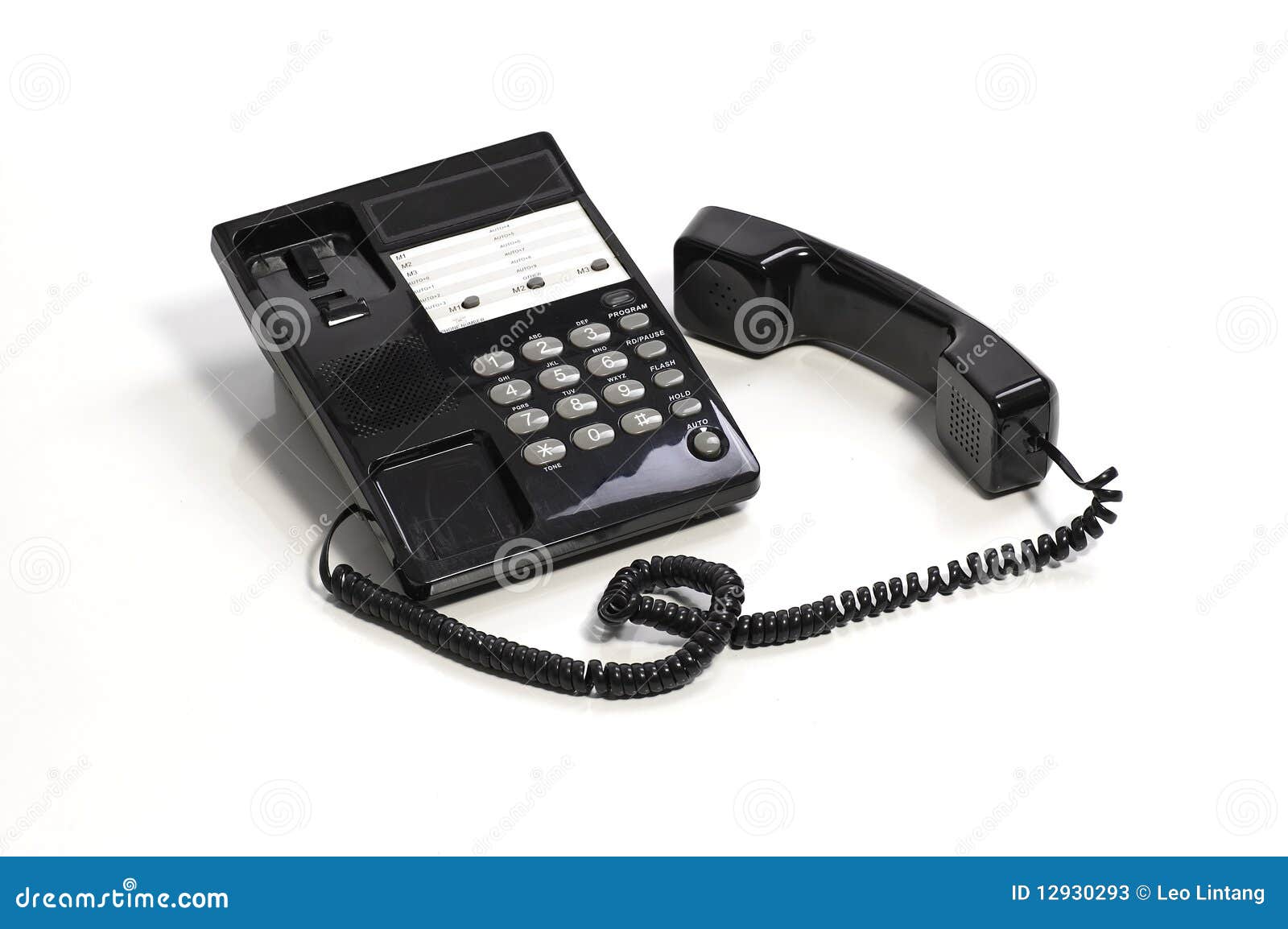 Black Office Telephone stock image. Image of receiver - 12930293