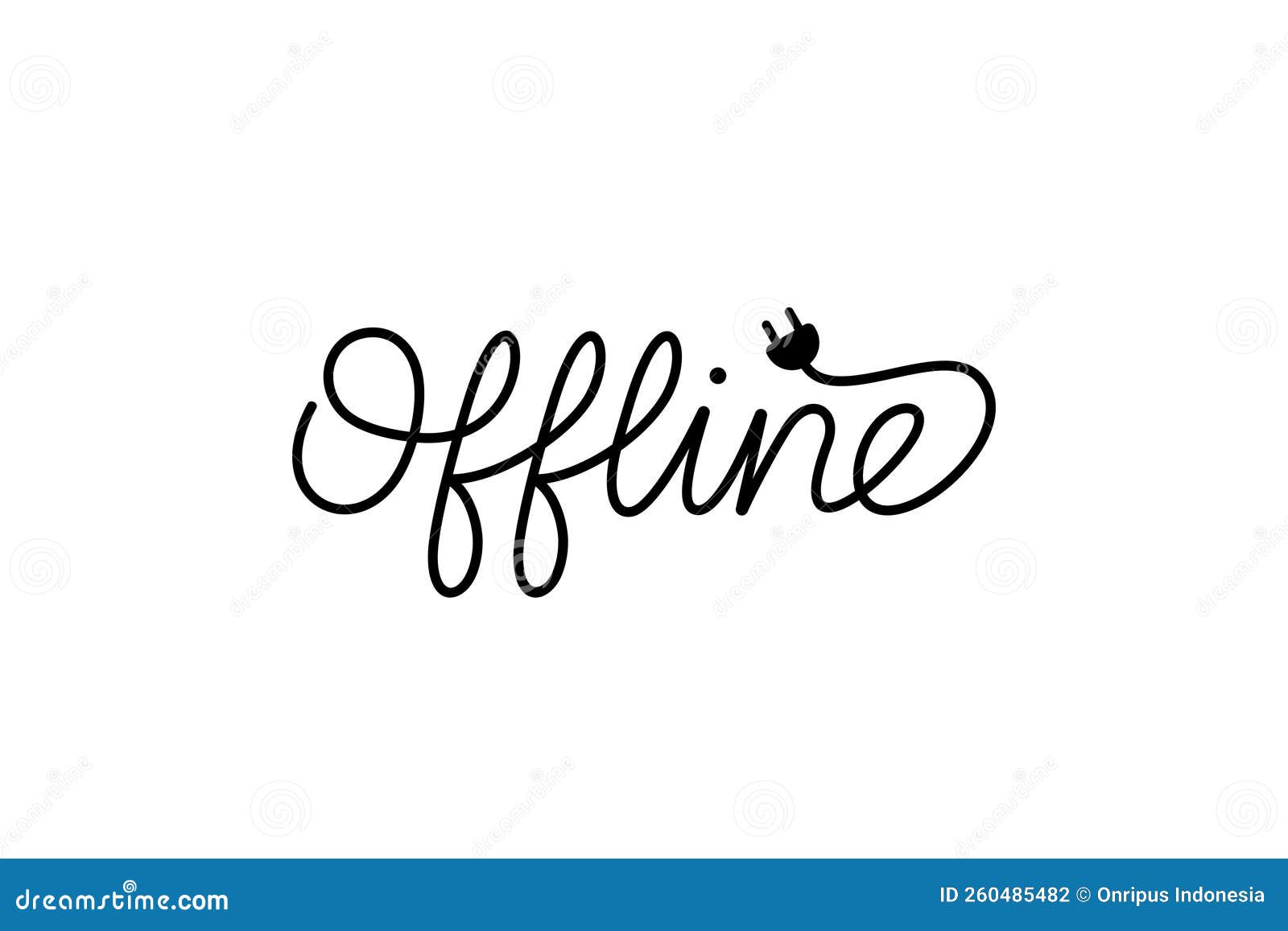 Black Offline Logotype Concept Stock Vector - Illustration of zone ...