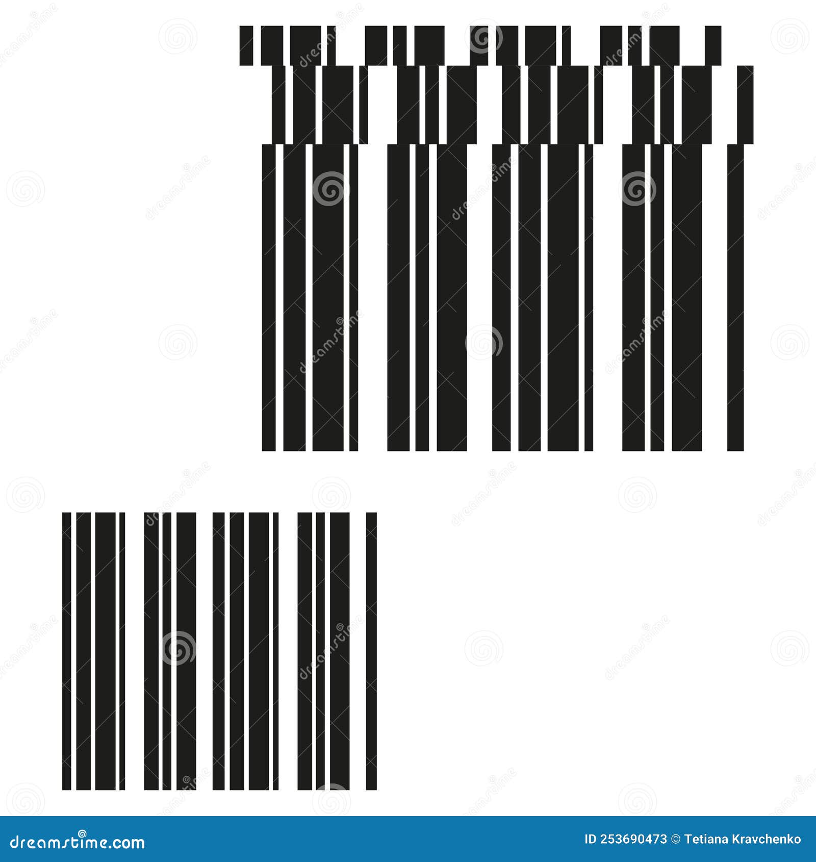 Black Offset Barcode. Business Template with Black Offset Code. Vector ...