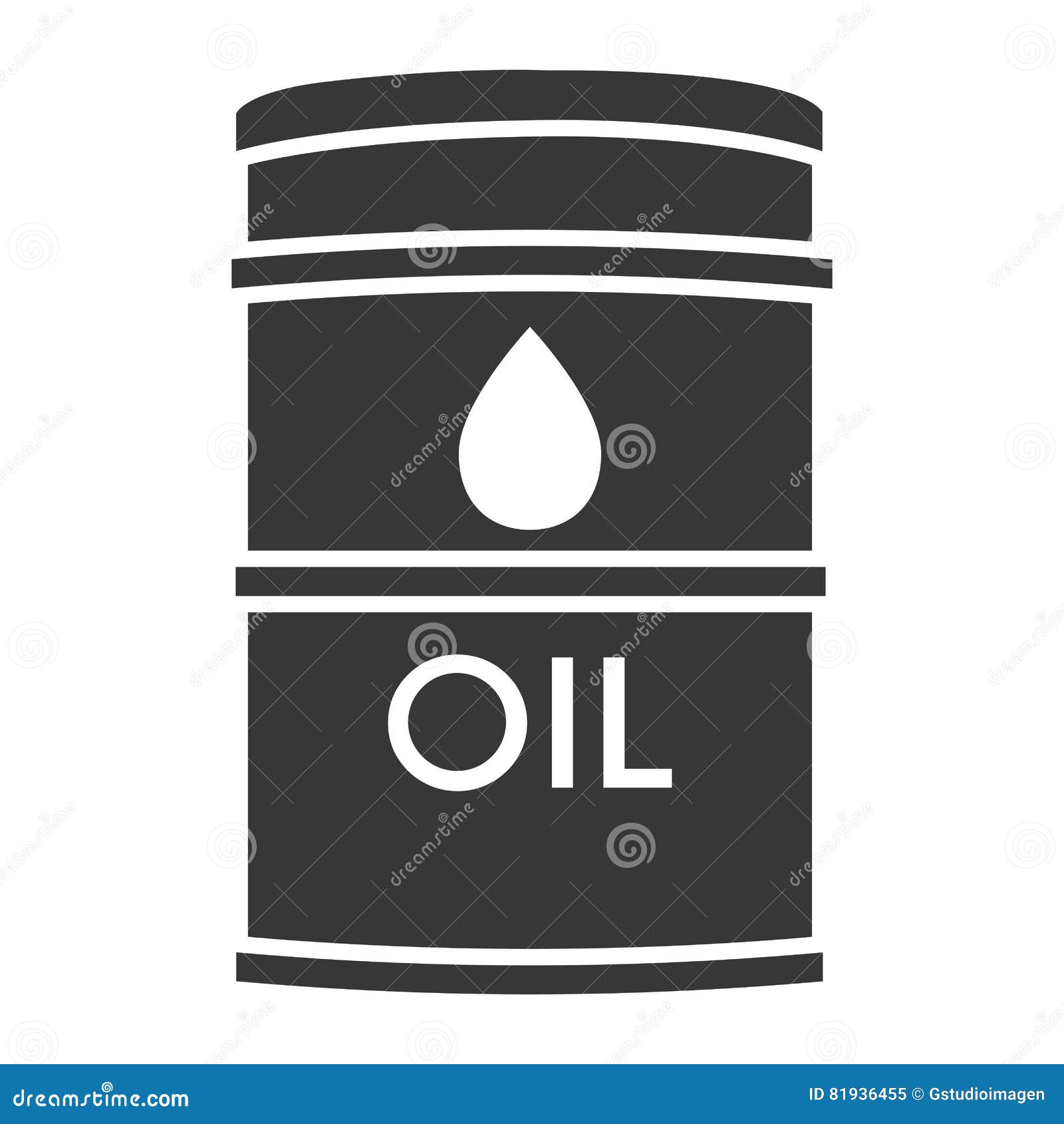 Black Oil Barrel Isolated Icon Stock Vector - Illustration of vector ...