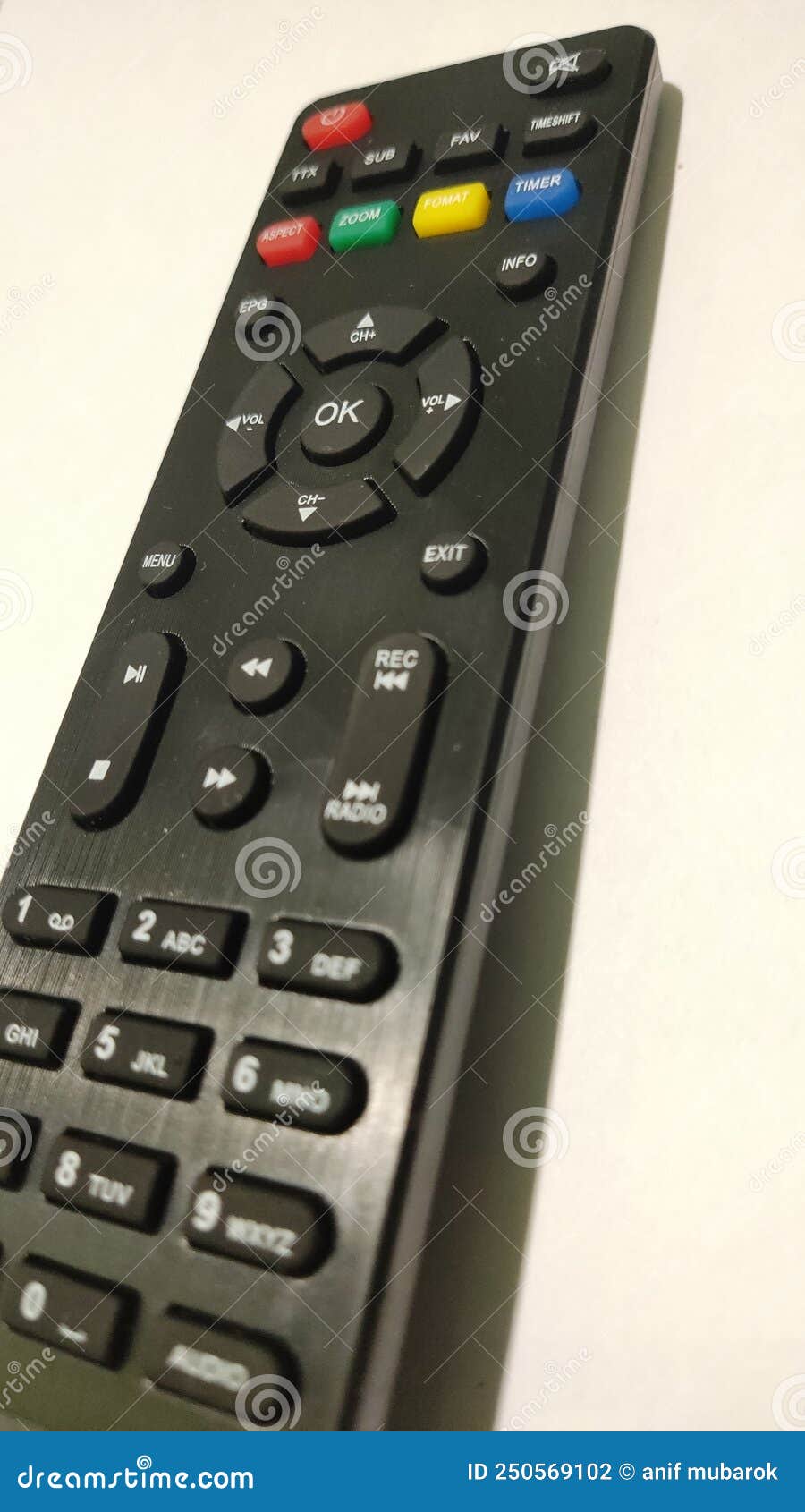 Black Ok Button on the Remote Control Stock Photo - Image of control ...
