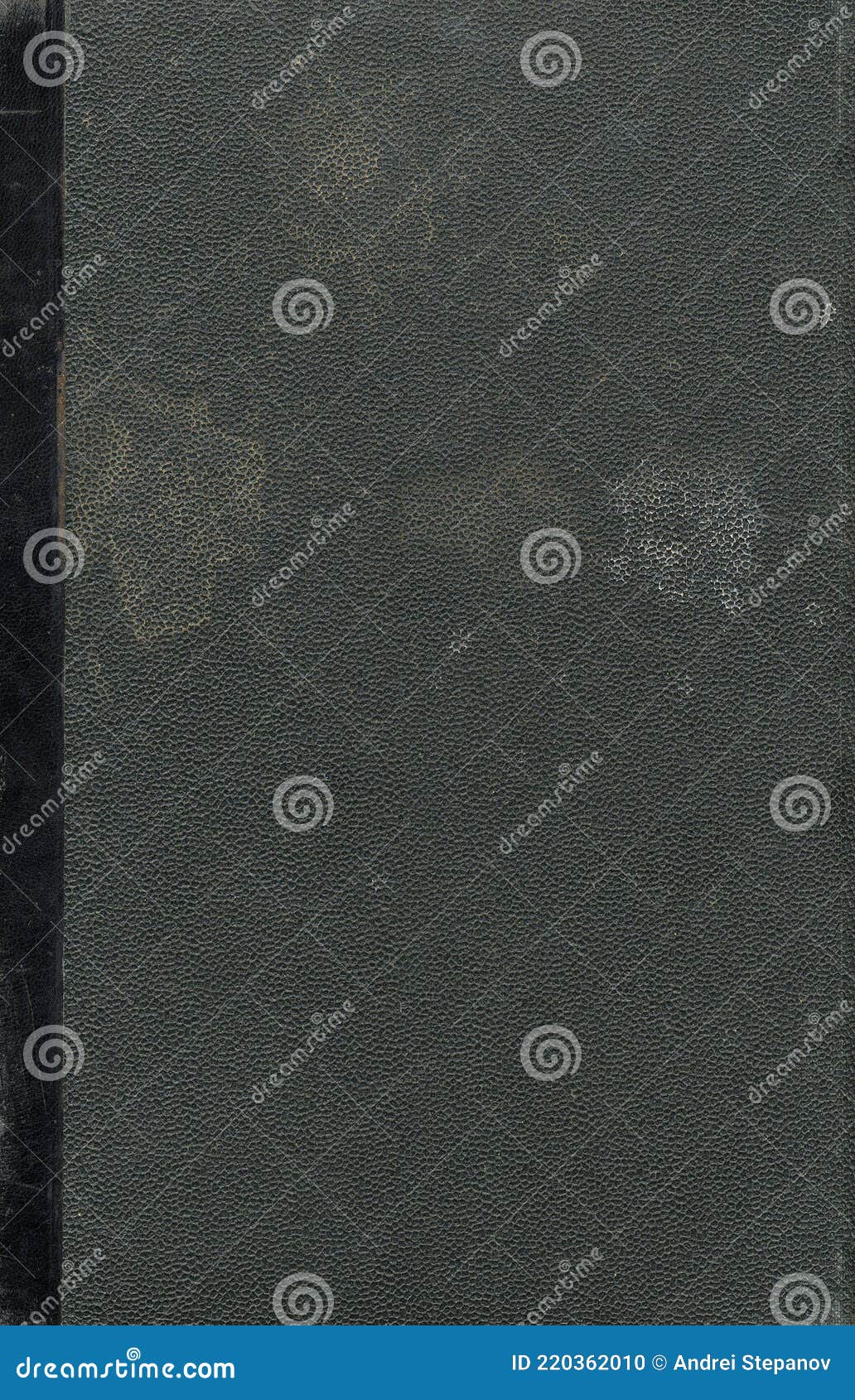 Black Old Book Cover. Rough Surface with Embossed Stock Photo - Image ...