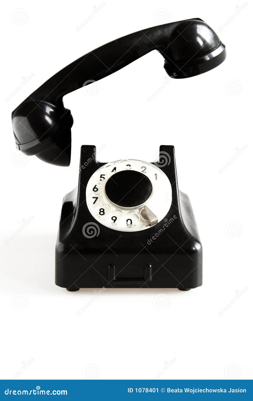 Black old-fashioned phone stock image. Image of answer - 1078401