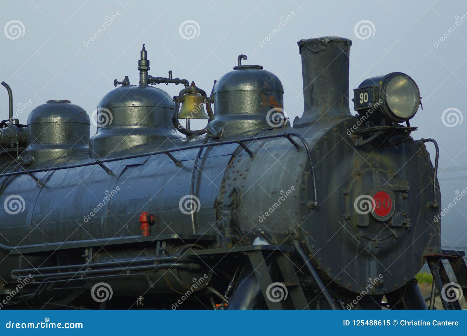 Black Old School Steam Engine Train Stock Image - Image of pacific ...