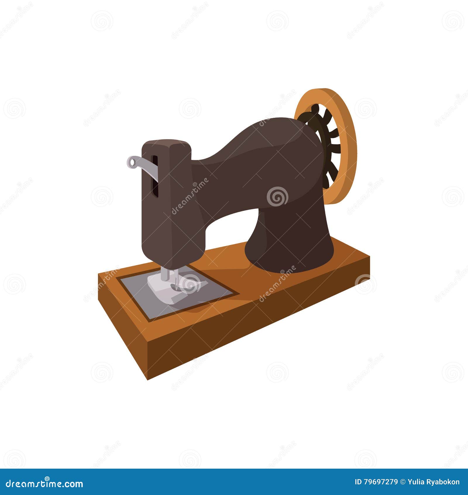 Black Old Sewing Machine Cartoon Icon Stock Vector - Illustration of ...