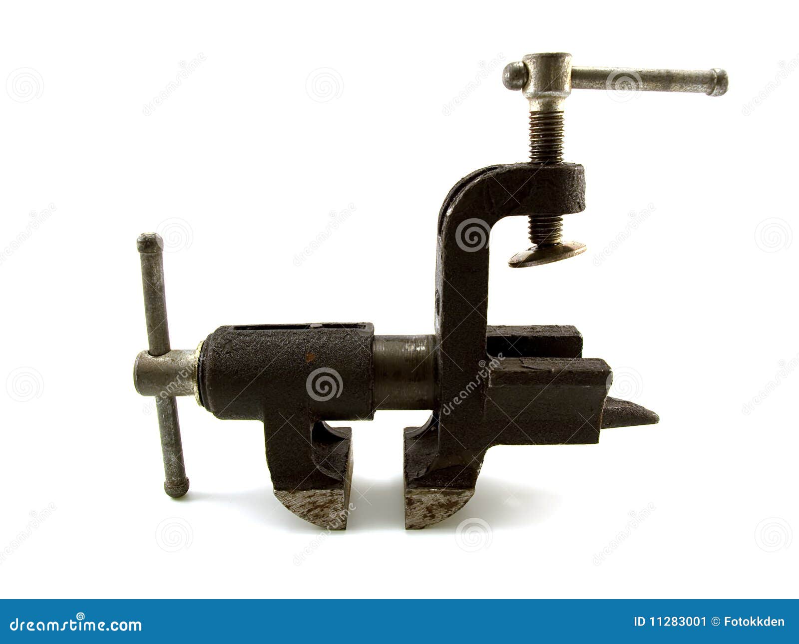 Black old steel vice stock image. Image of work, paint - 11283001