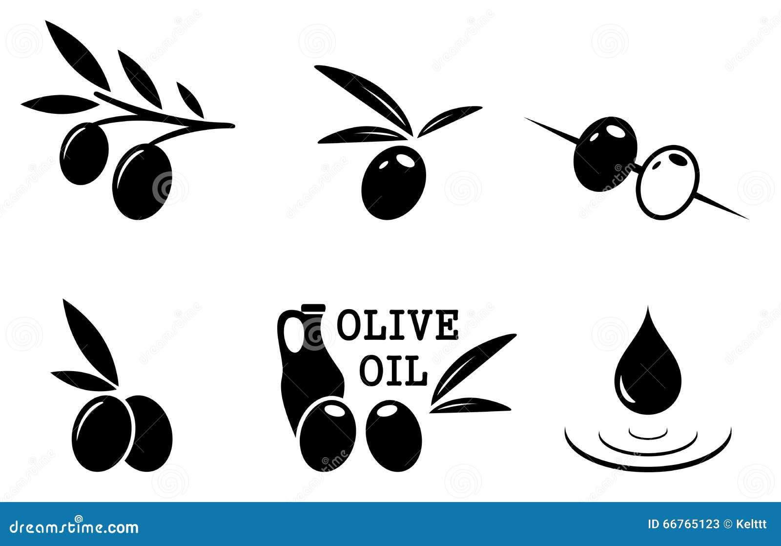 Black olive set stock vector. Illustration of isolated - 66765123