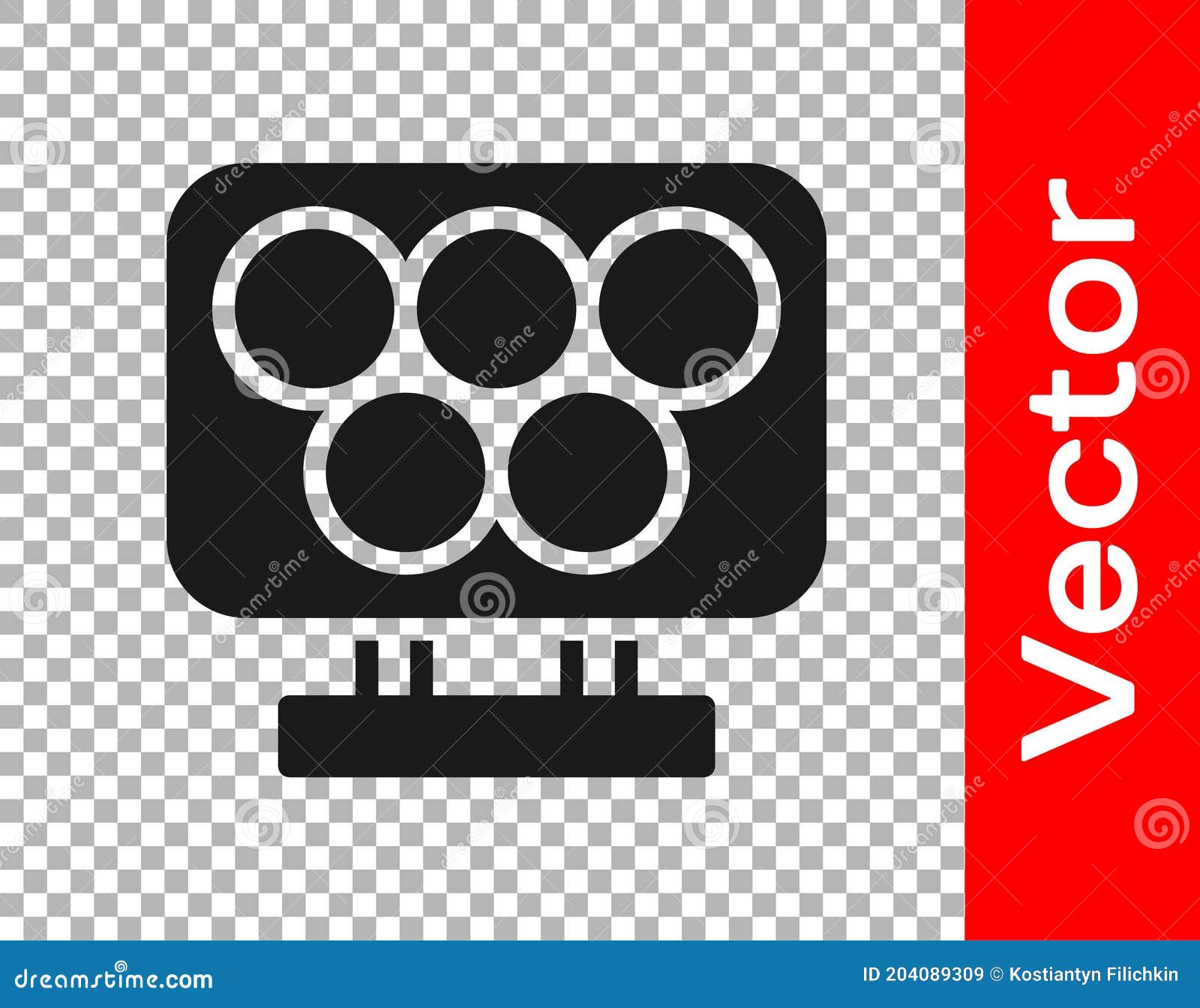 Black Olympic Rings Icon Isolated on Transparent Background. Vector ...