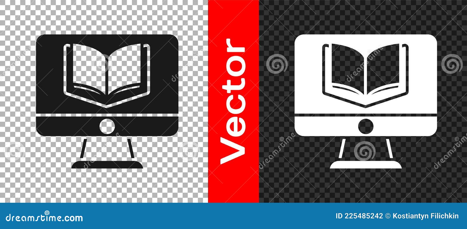 Black Online Class Icon Isolated on Transparent Background. Online ...