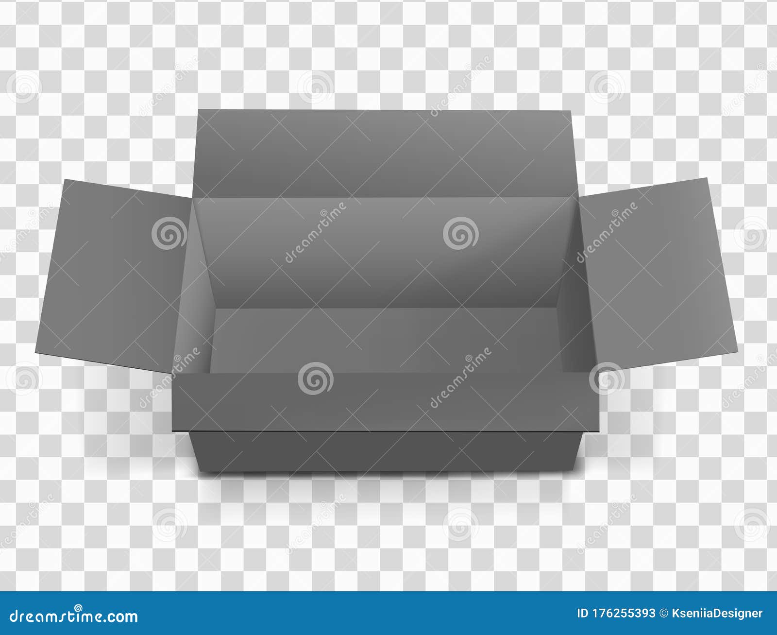Black Open Box. Cardboard Moving Box Stock Vector - Illustration of ...
