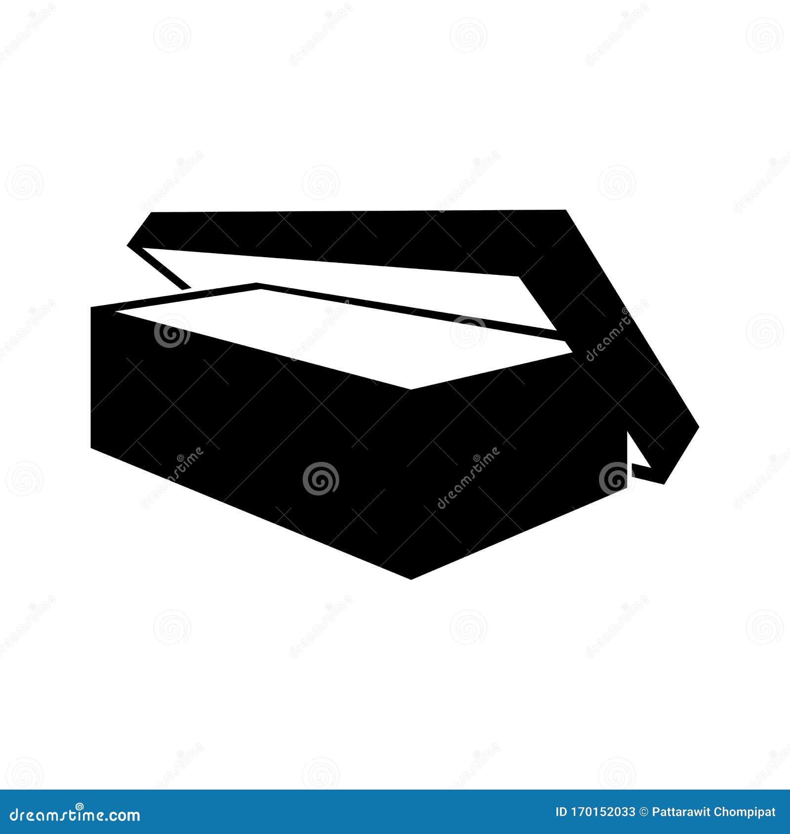 Black Open Box Symbol for Banner, General Design Print and Websites ...