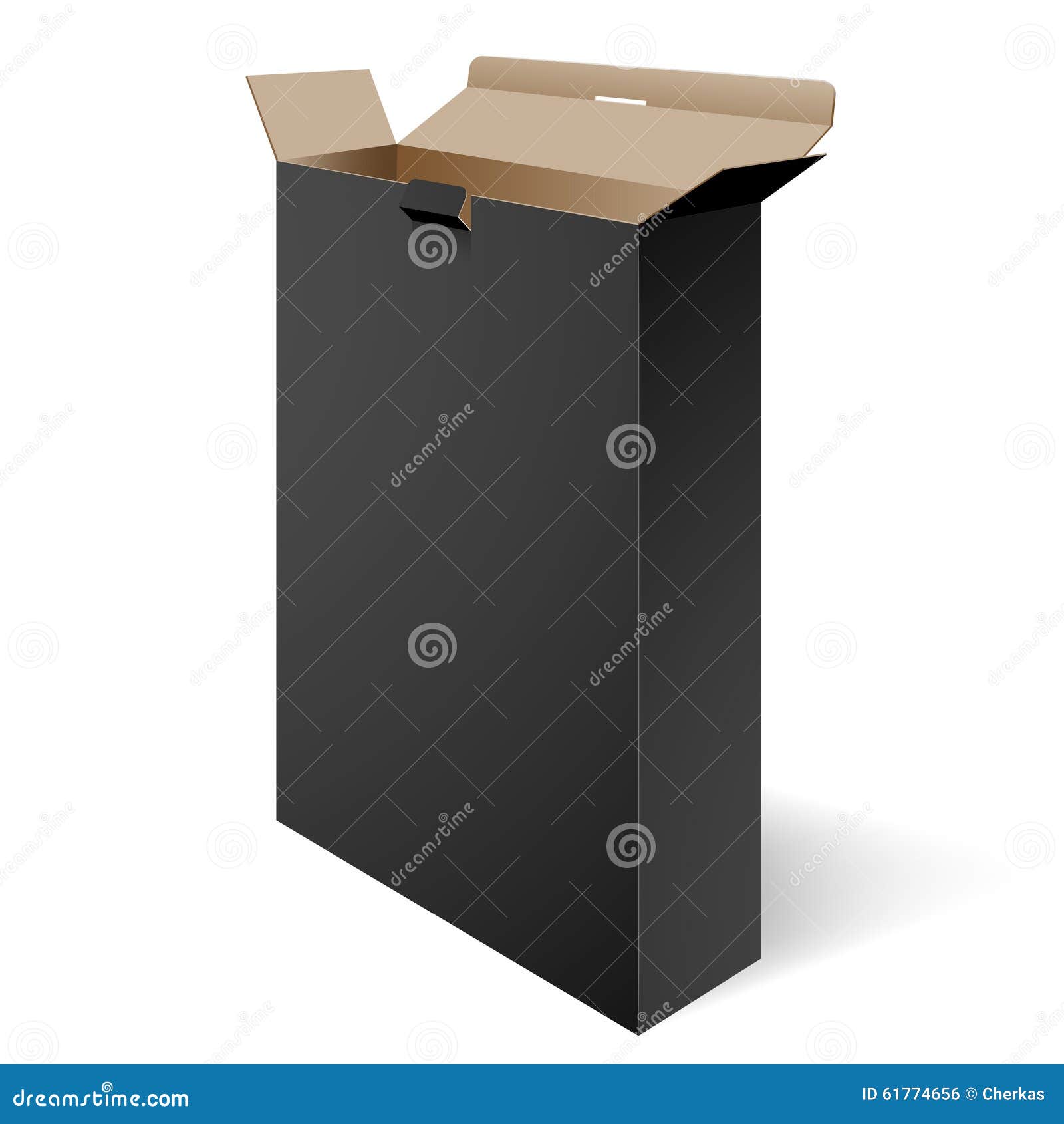 Black Open Box stock vector. Illustration of modern, application - 61774656