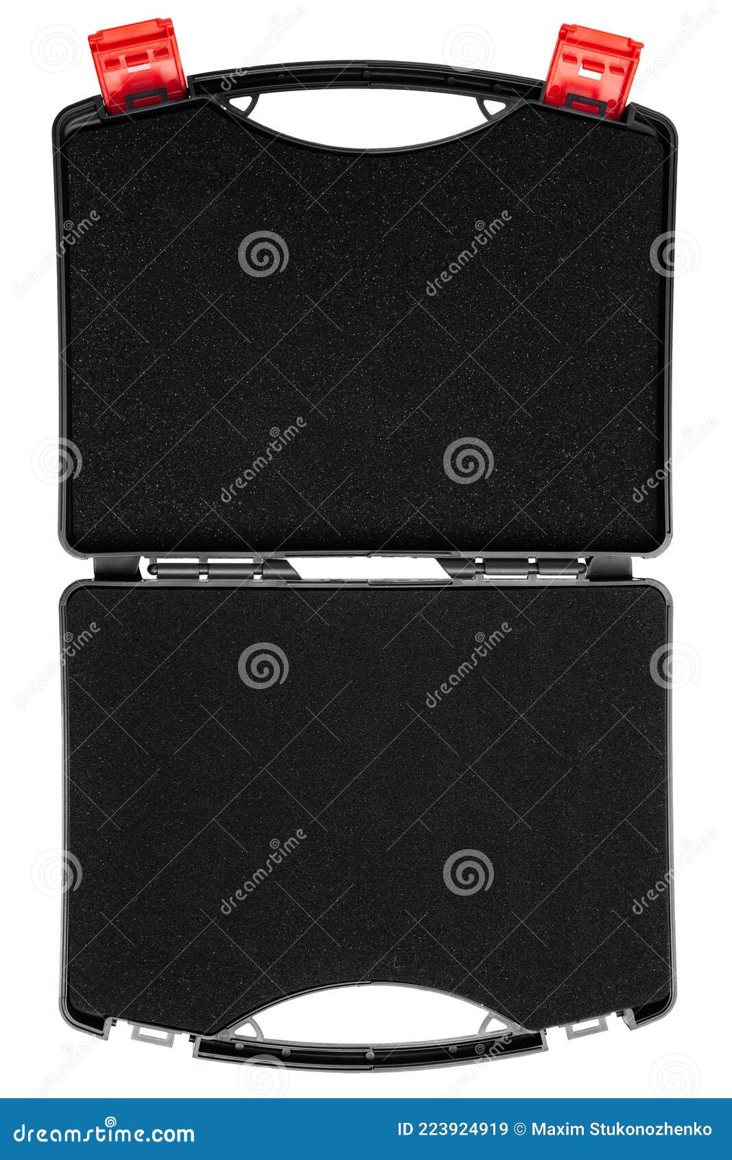 Black Open Case for Guns Isolated for White Stock Image - Image of ...