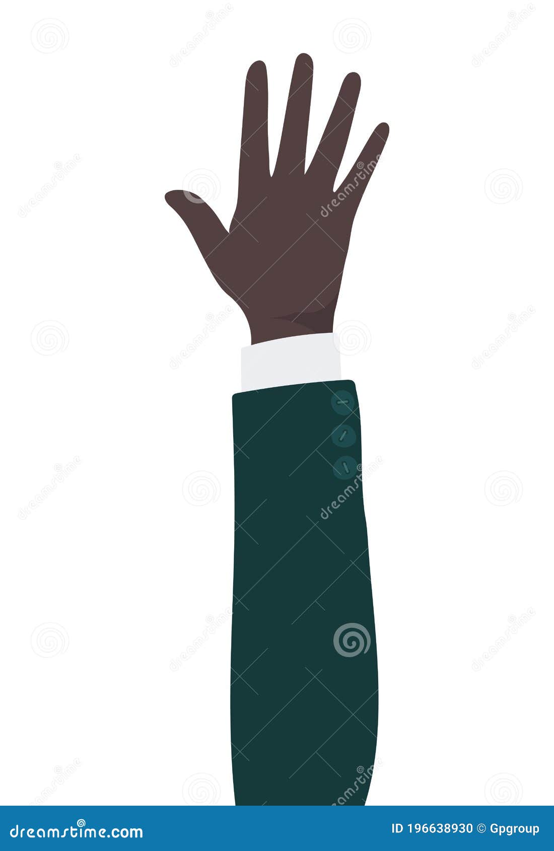 Black Open Hand Vector Design Stock Vector - Illustration of racial ...
