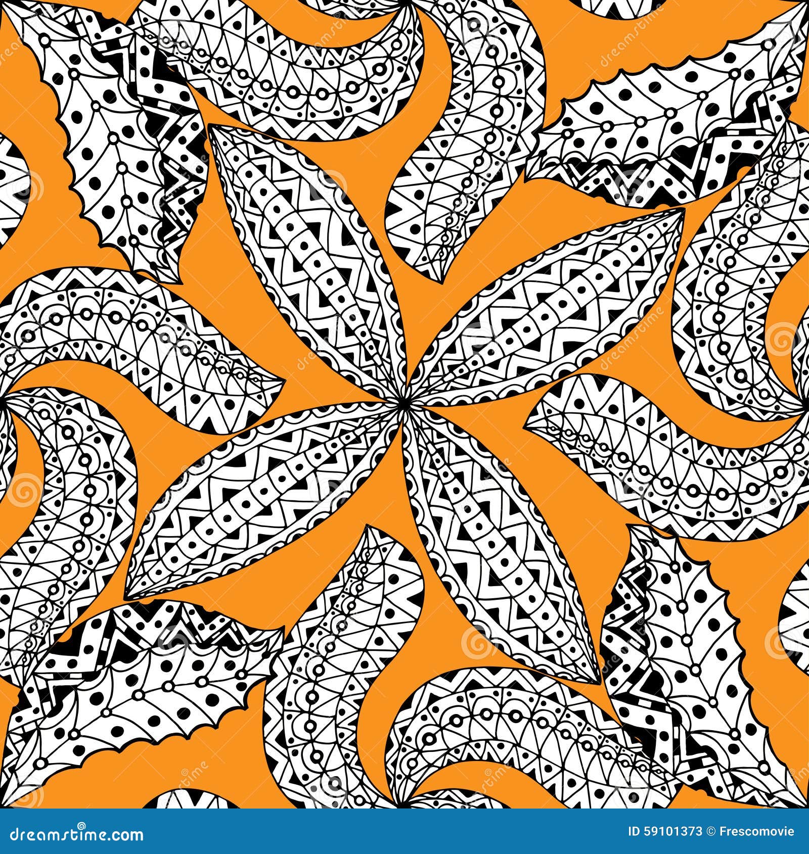 Black And Orang Pattern. Cartoon Vector | CartoonDealer.com #59101373
