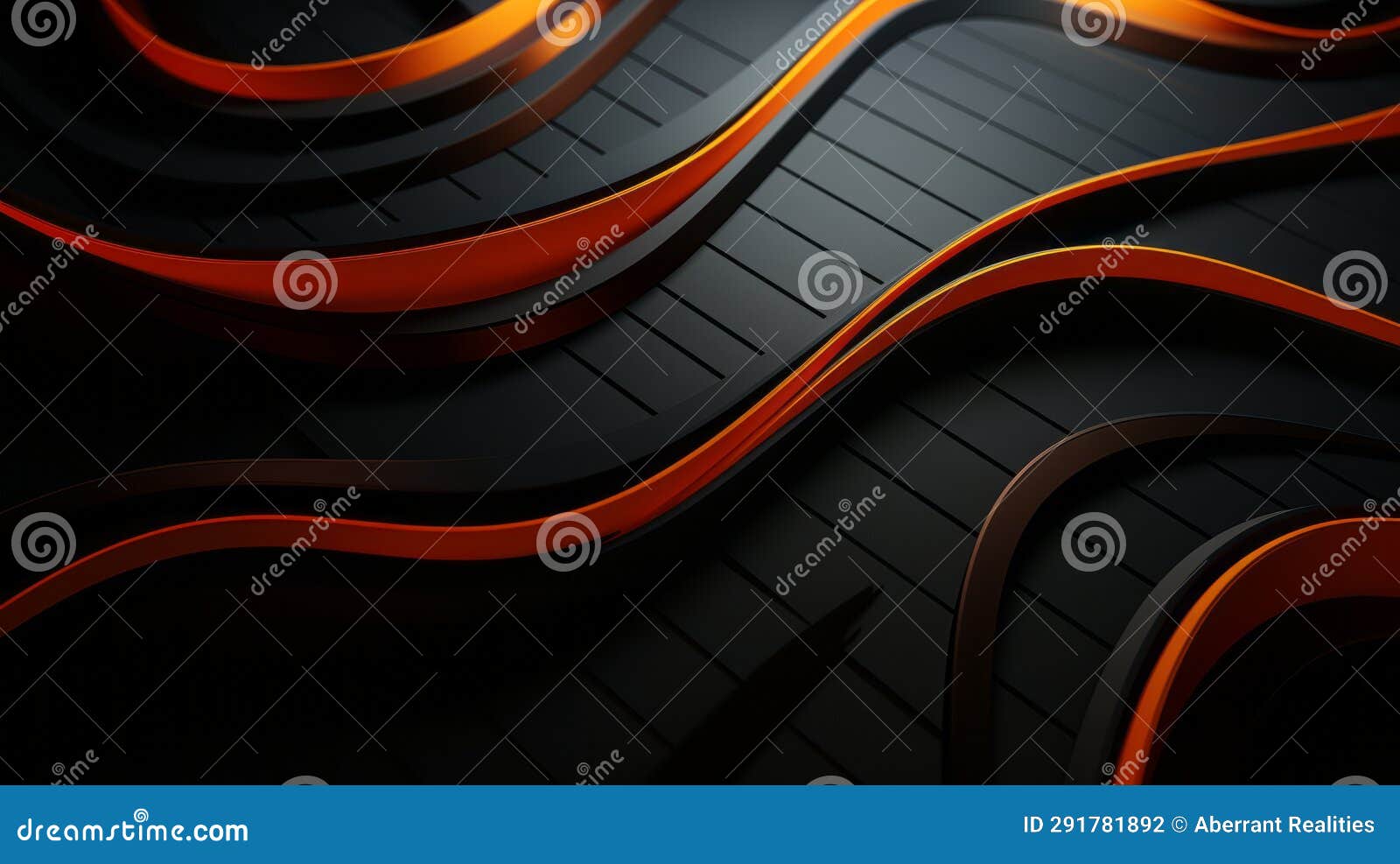 A Black and Orange Abstract Background with Wavy Lines Stock ...
