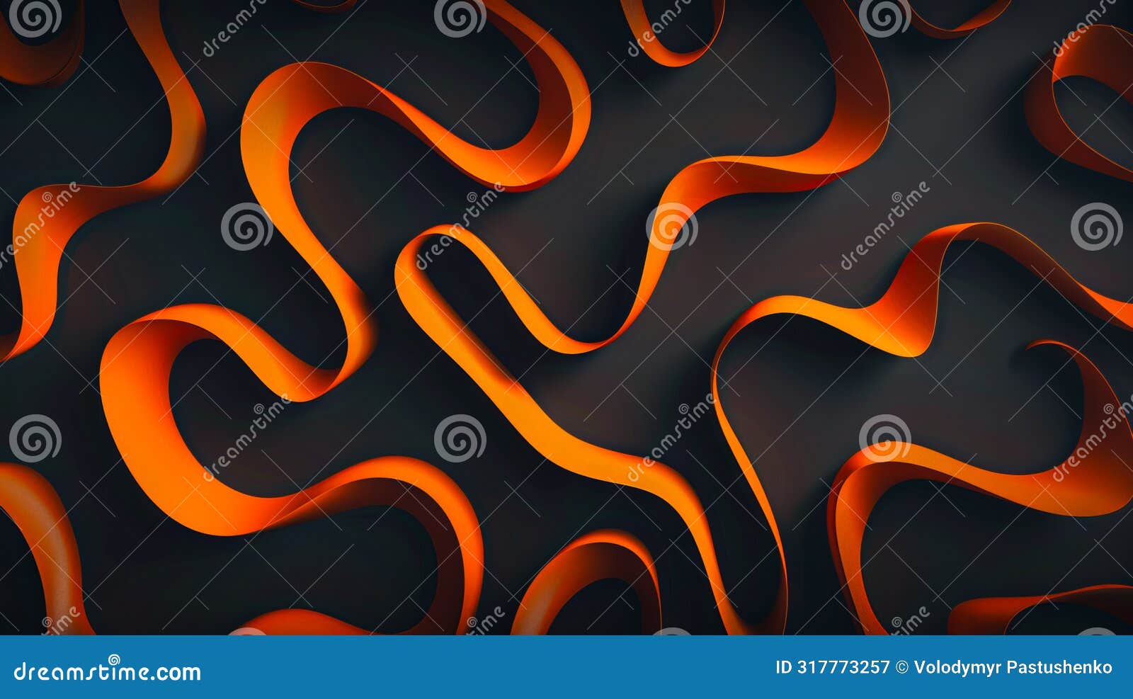 A Black and Orange Abstract Background with Wavy Lines Stock Image ...