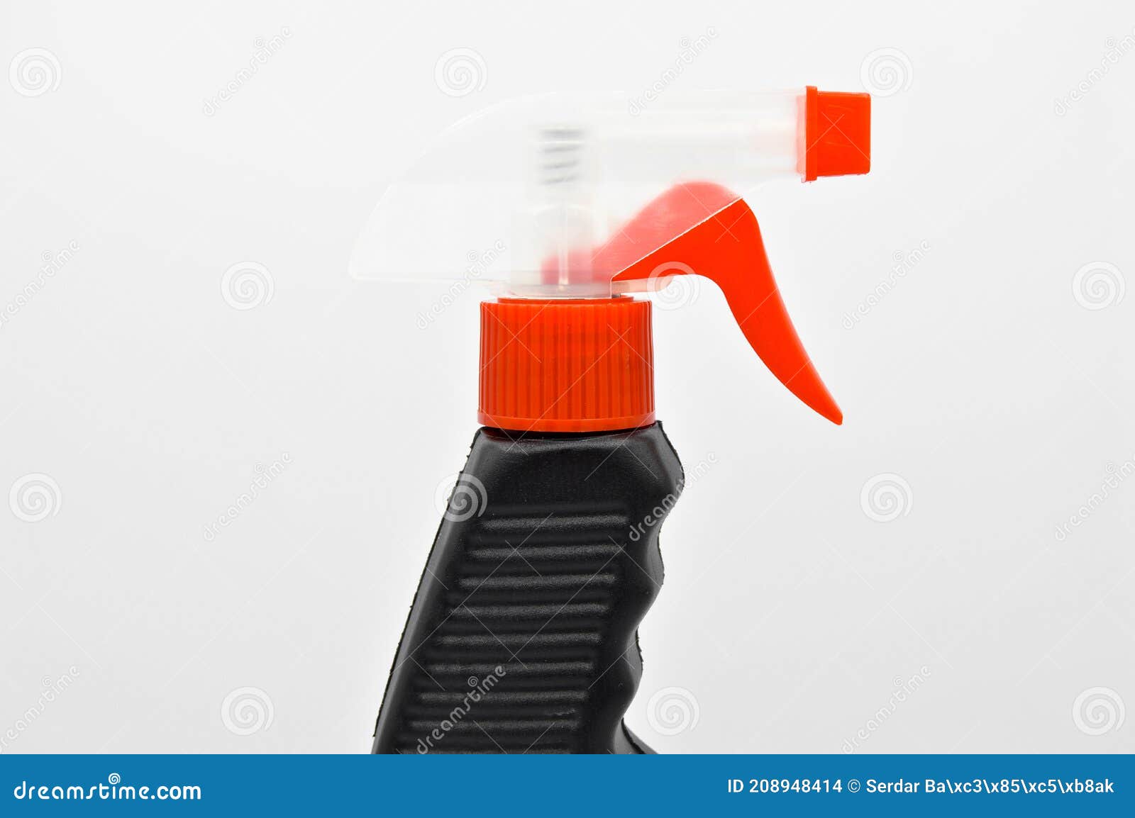 Black Orange Colored Plastic Spray Detergent Bottle Cosmetic Container ...