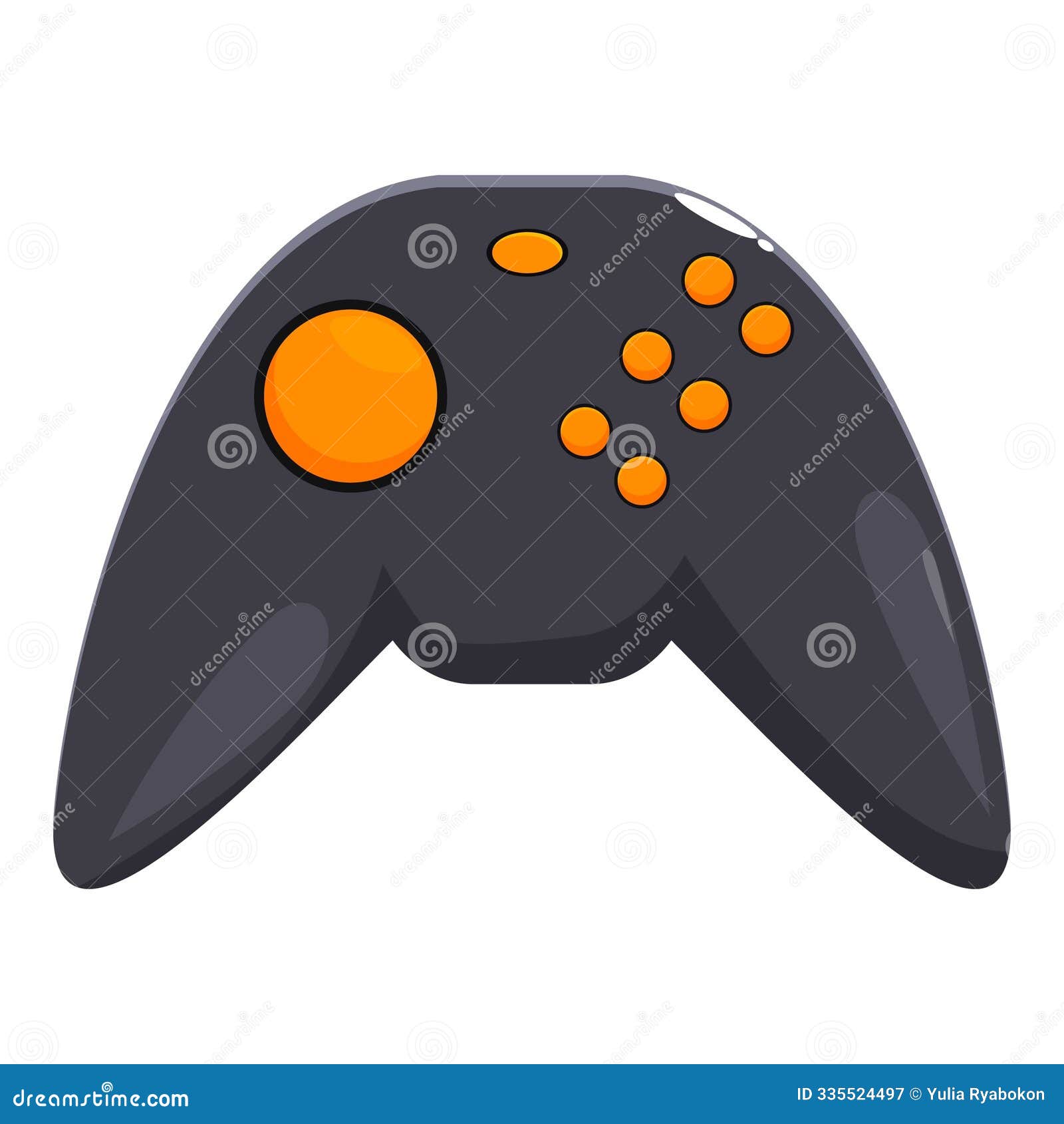 Black and Orange Game Controller for Playing Video Games Stock ...