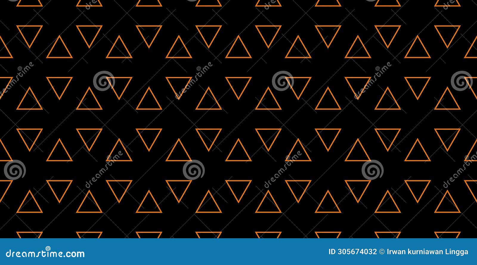 A Black and Orange Pattern with Triangles on it Stock Illustration ...