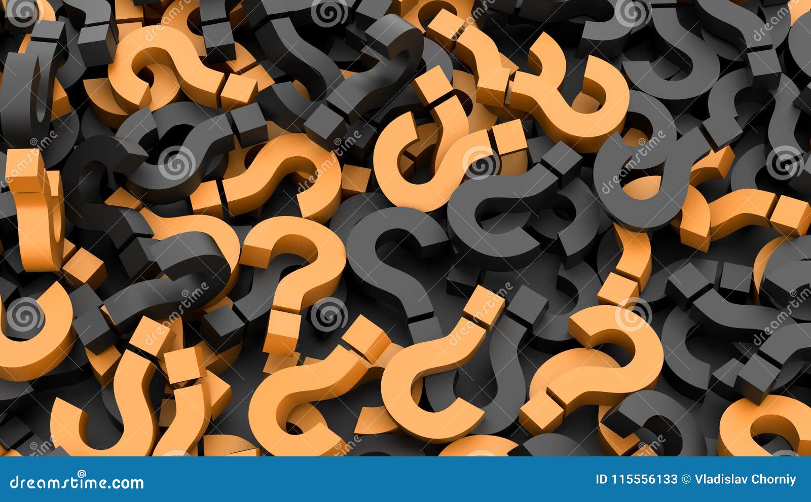 Black and Orange Question Marks Stock Illustration - Illustration of ...