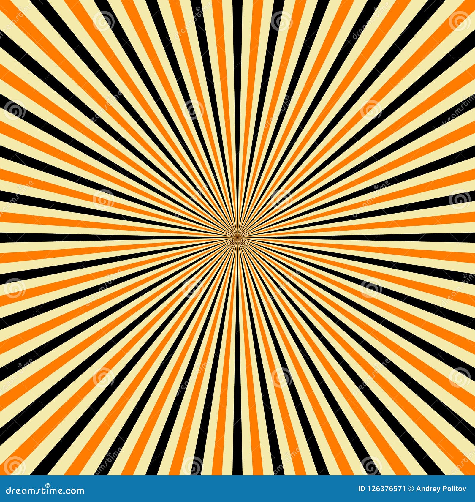 Black and Orange Radial Rays, Vector Background Stock Vector ...