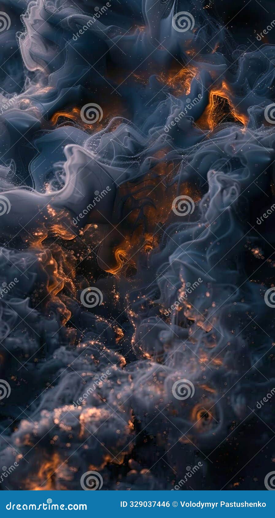 A Black and Orange Smoke Background with a Black Background Stock Photo ...