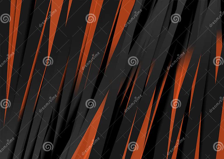 Black Orange Stripes Abstract Geometric Concept Background Stock ...
