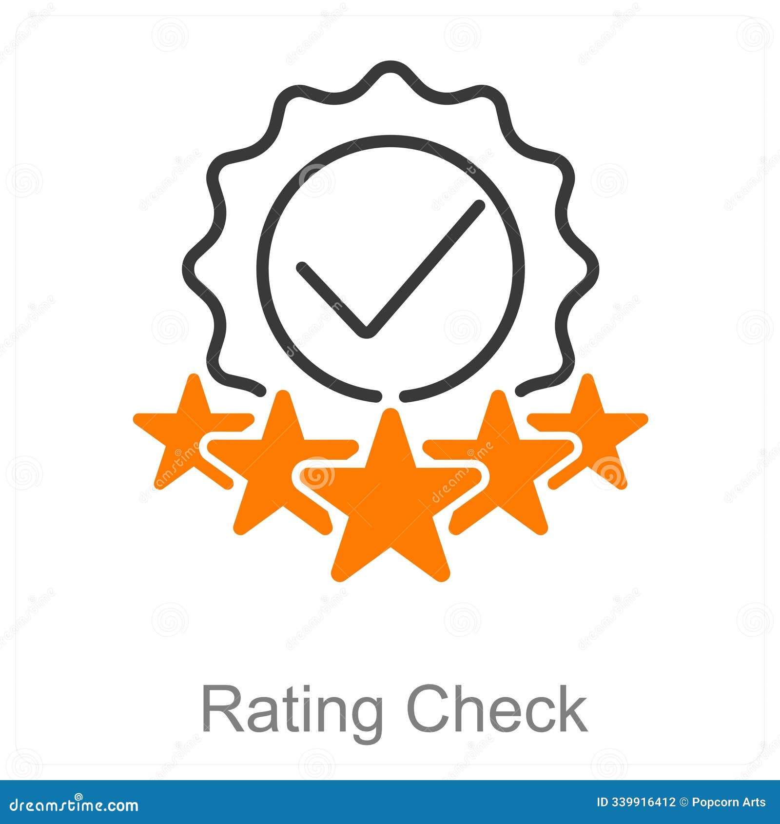 Rating Check stock illustration. Illustration of survey - 339916412
