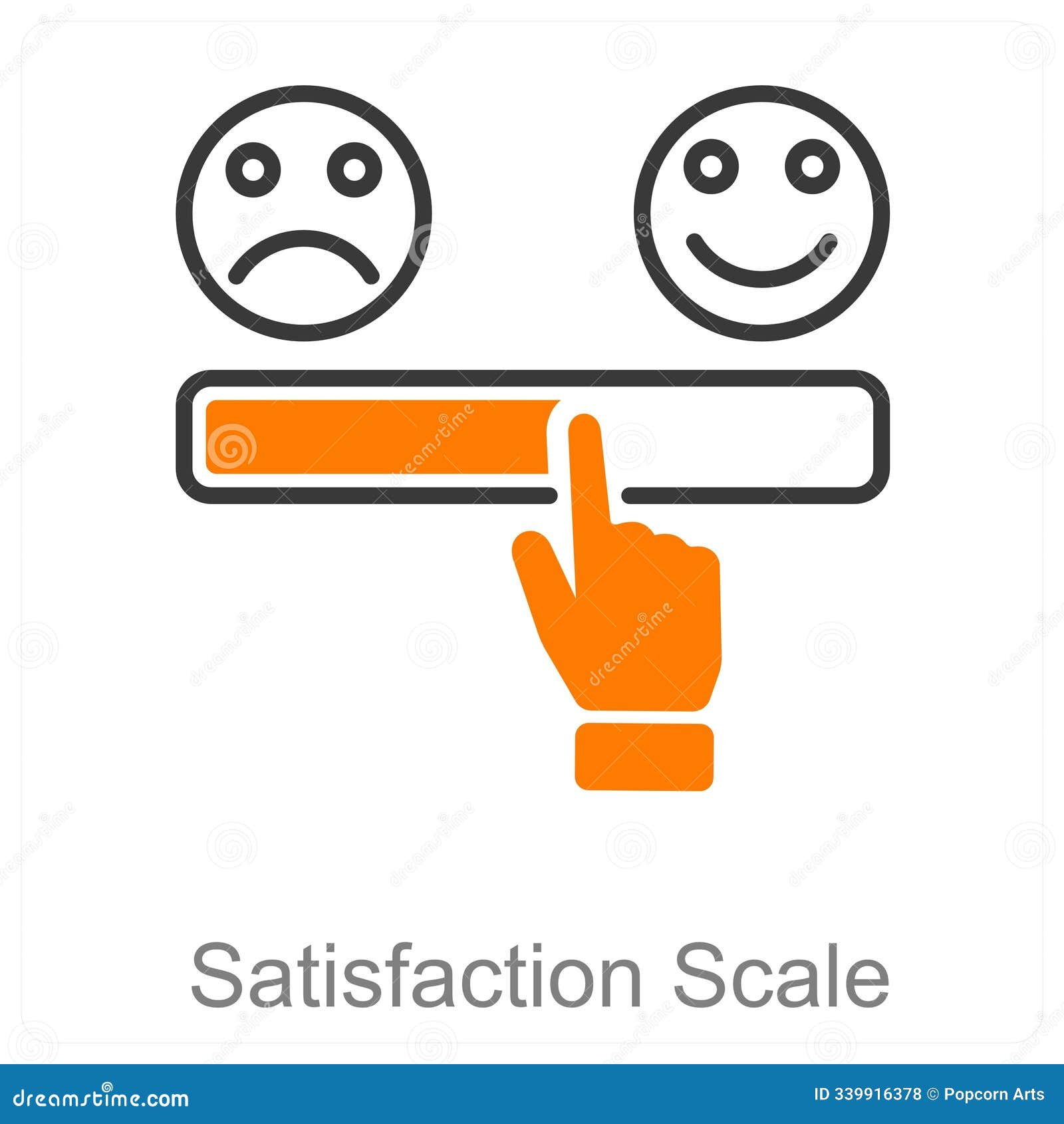Satisfaction Scale stock illustration. Illustration of satisfaction ...