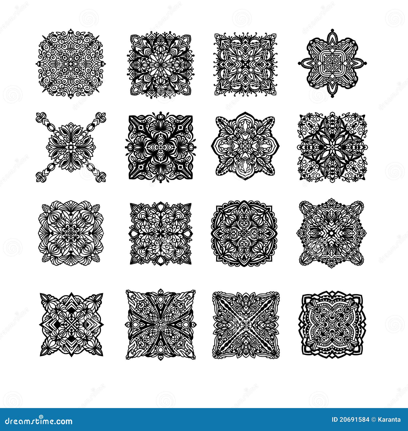 Black Ornament Collection stock illustration. Illustration of graphic ...
