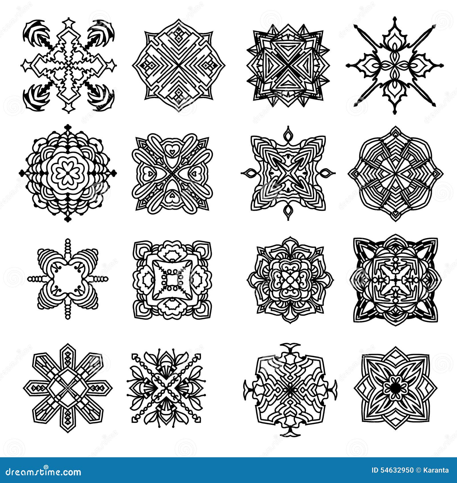 Black ornament collection stock illustration. Illustration of black ...