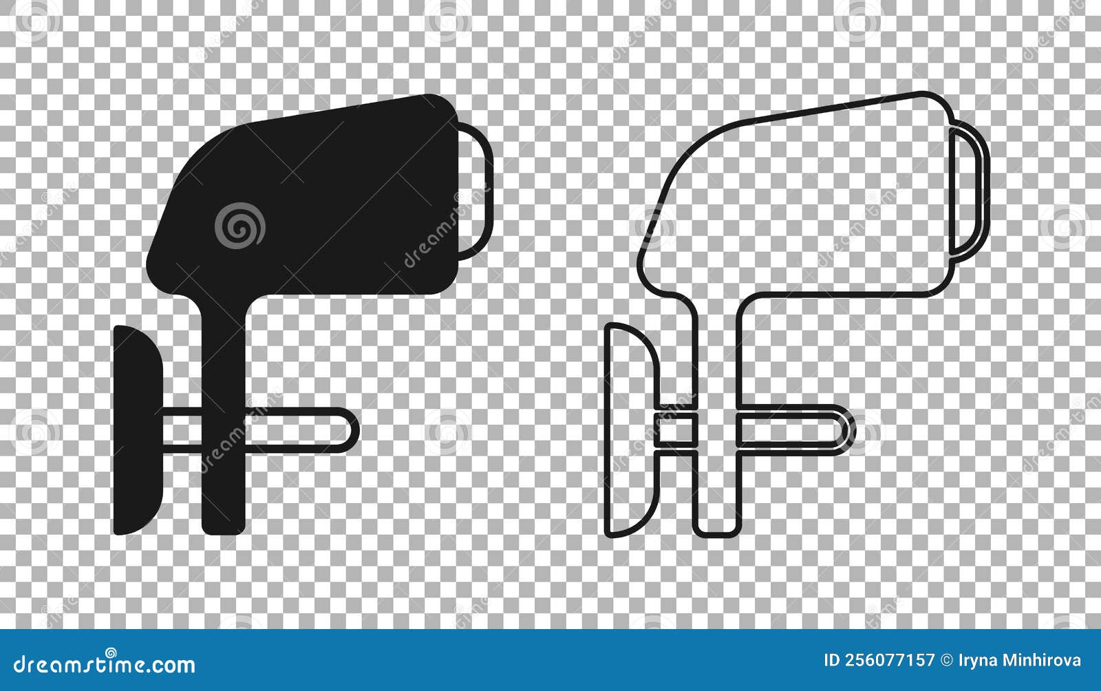 Black Outboard Boat Motor Icon Isolated on Transparent Background. Boat ...