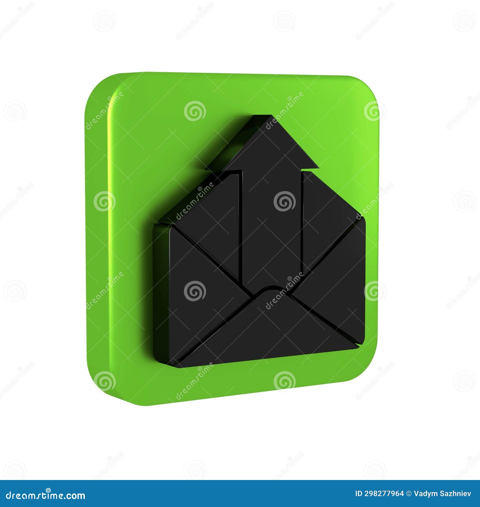 Black Outgoing Mail Icon Isolated on Transparent Background. Envelope ...