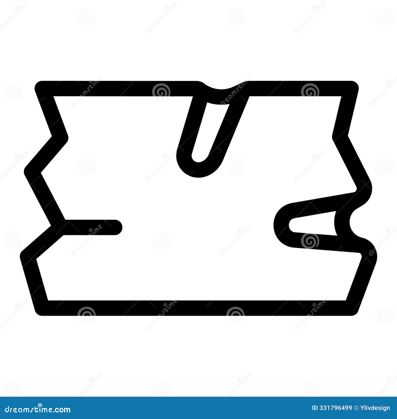 Black Outline Icon of a Broken Plate Representing Failure Stock Vector ...