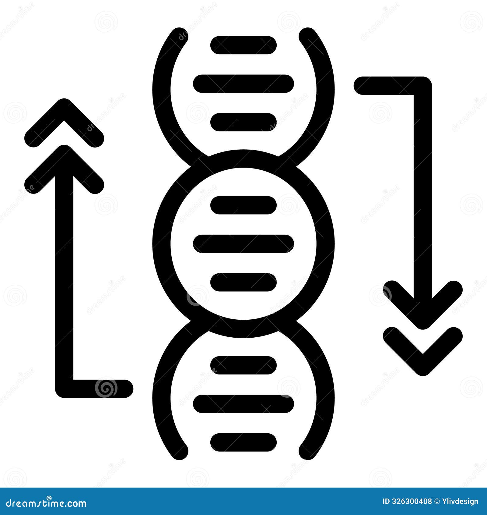 Dna Structure Increasing While Decreasing Showing Genetic Mutation Icon ...