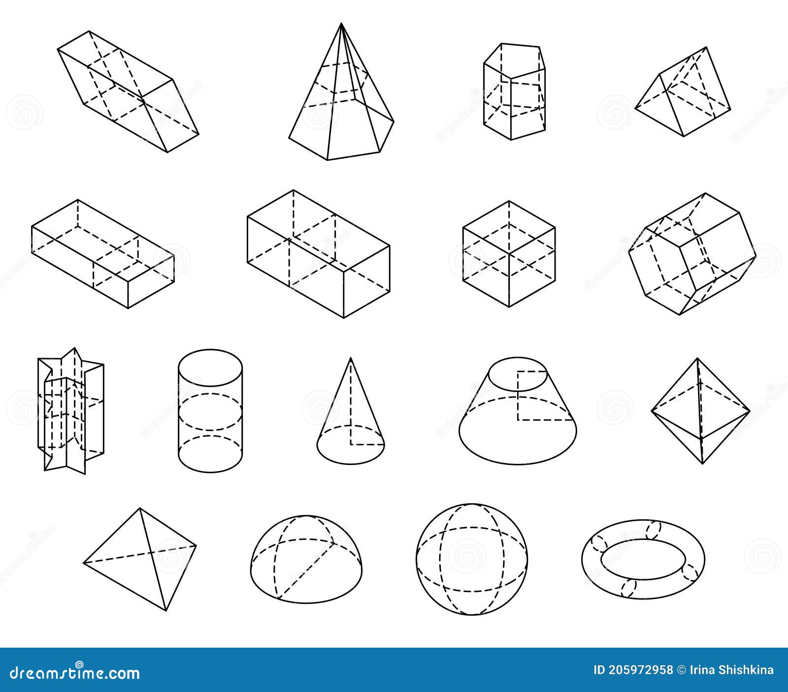 Black Outline Basic Shapes Stock Illustrations – 326 Black Outline ...