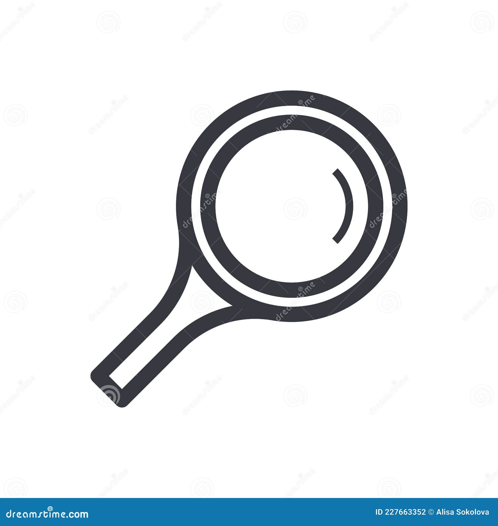 Black Outline Magnifier Vector Icon. Fully Editable Stroke Stock Vector ...