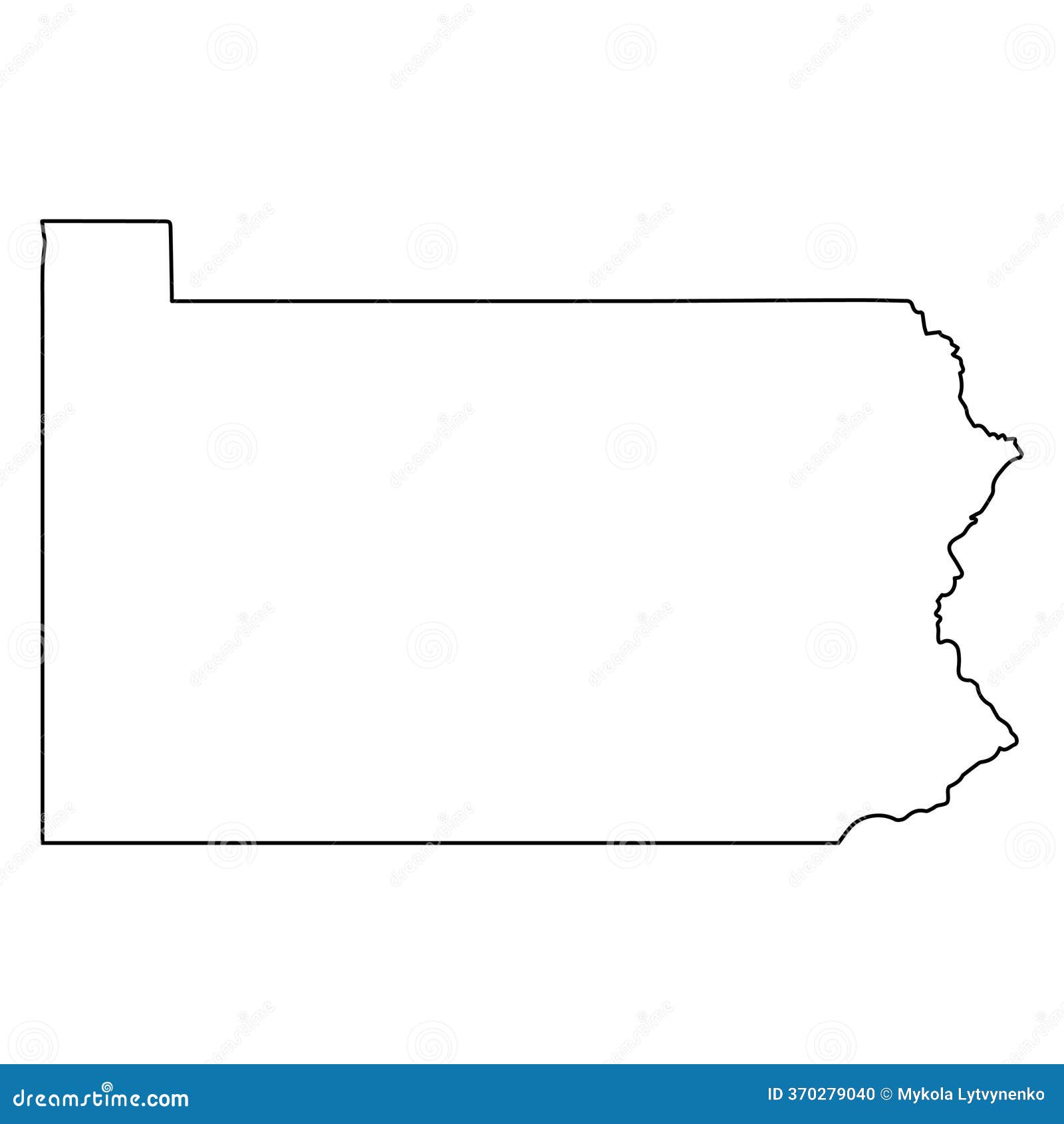 Pennsylvania State, USA, Vector Map Isolated On United States Map ...