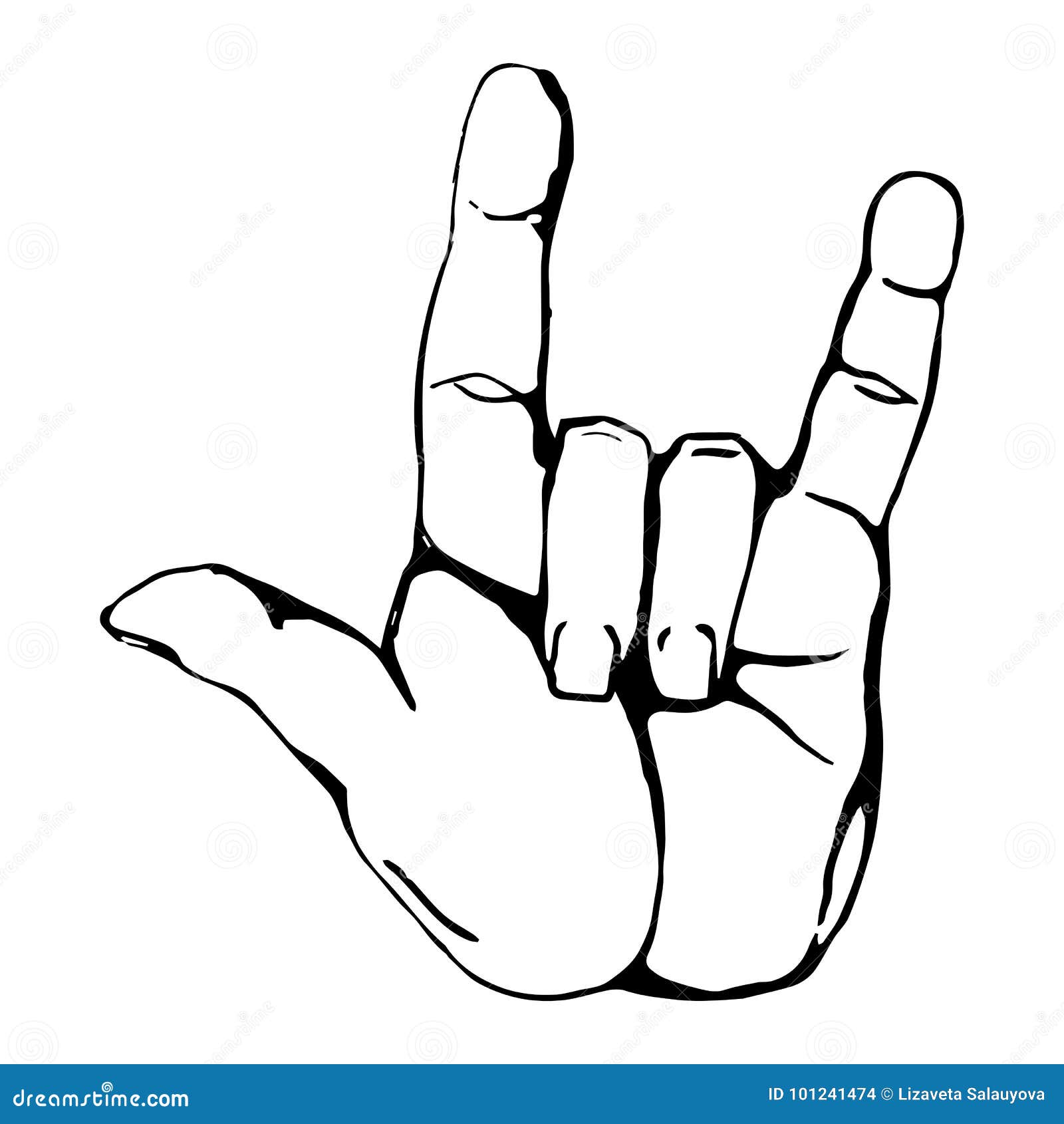 Black Outline Realistic Rock N Roll Hand Gesture Icon Graphic Stock ... Black Outline Realistic Rock N Roll Hand Gesture Icon Graphic Stock ...