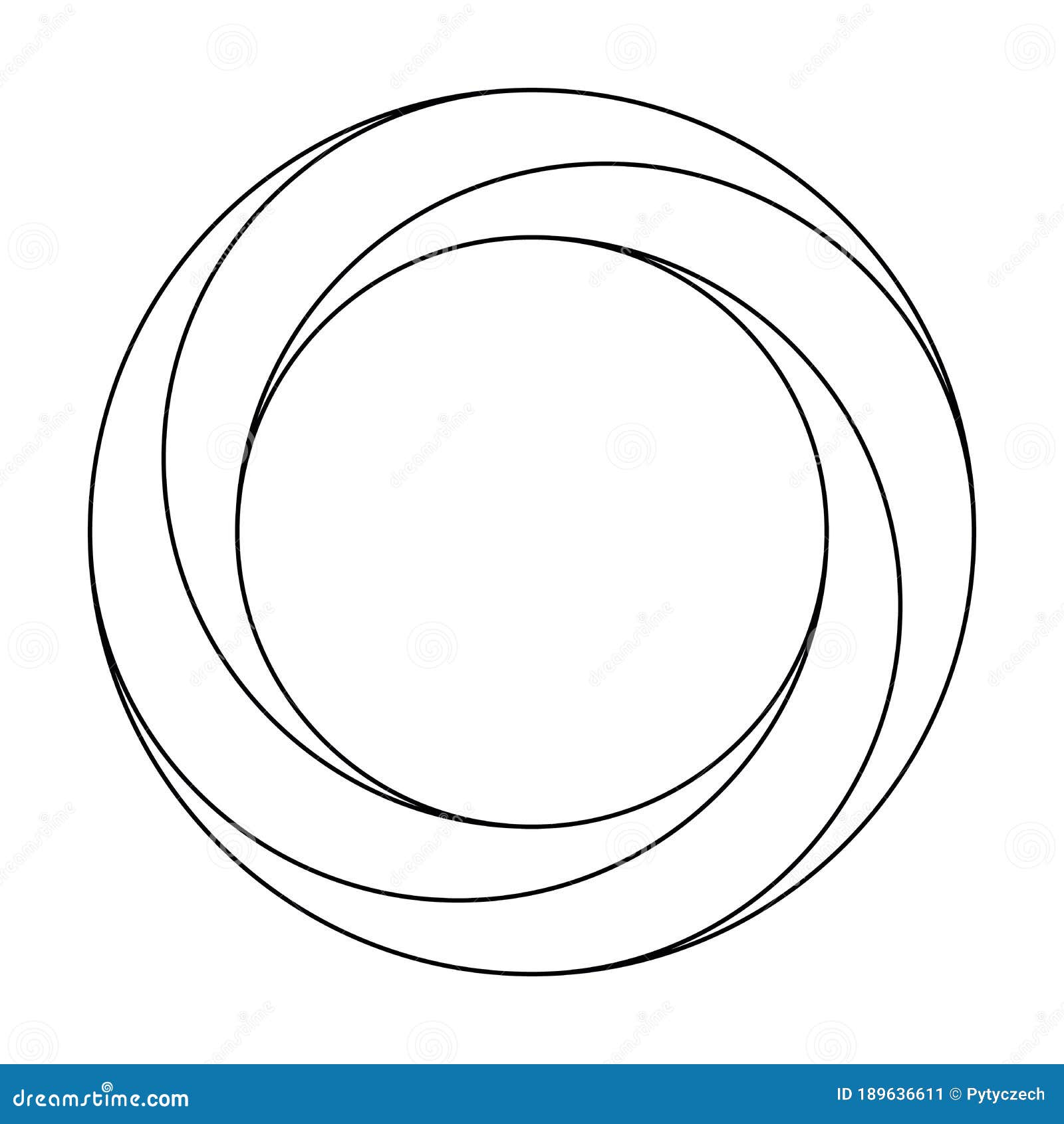 Black Outline Ring Design. Orbit Icon Stock Vector - Illustration of ...