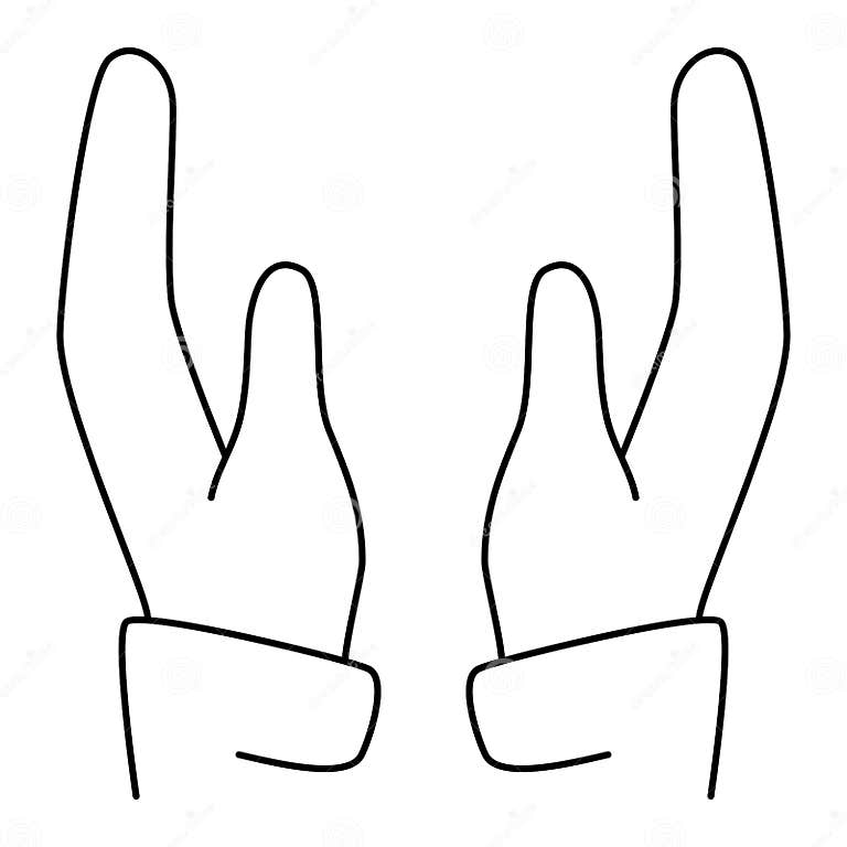 Black Outline Simple Icon of Two Hands Holding Something Empty Stock ... Black Outline Simple Icon of Two Hands Holding Something Empty Stock ...