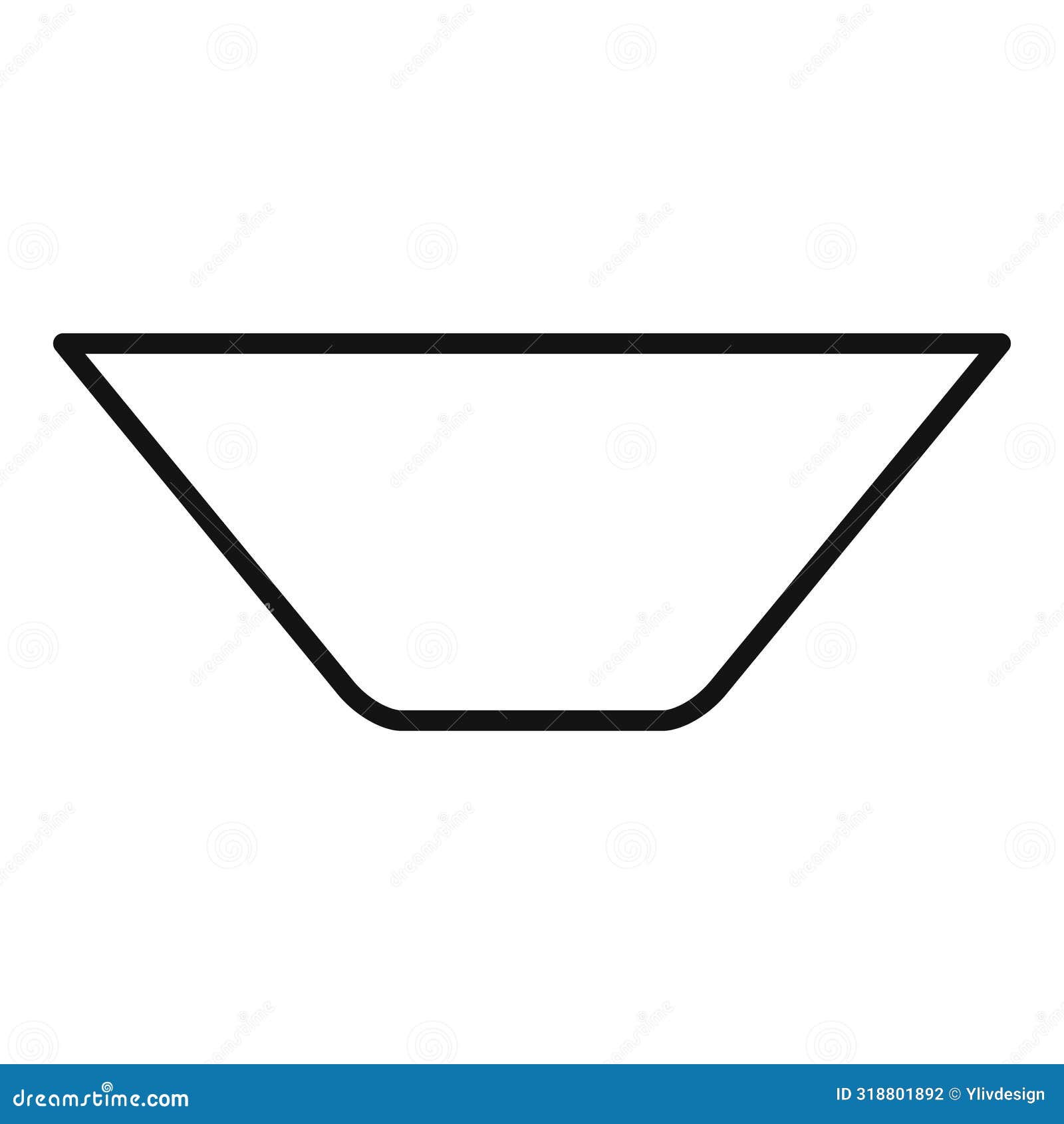 Black Outline of a Simple Triangle Shape Stock Illustration ...