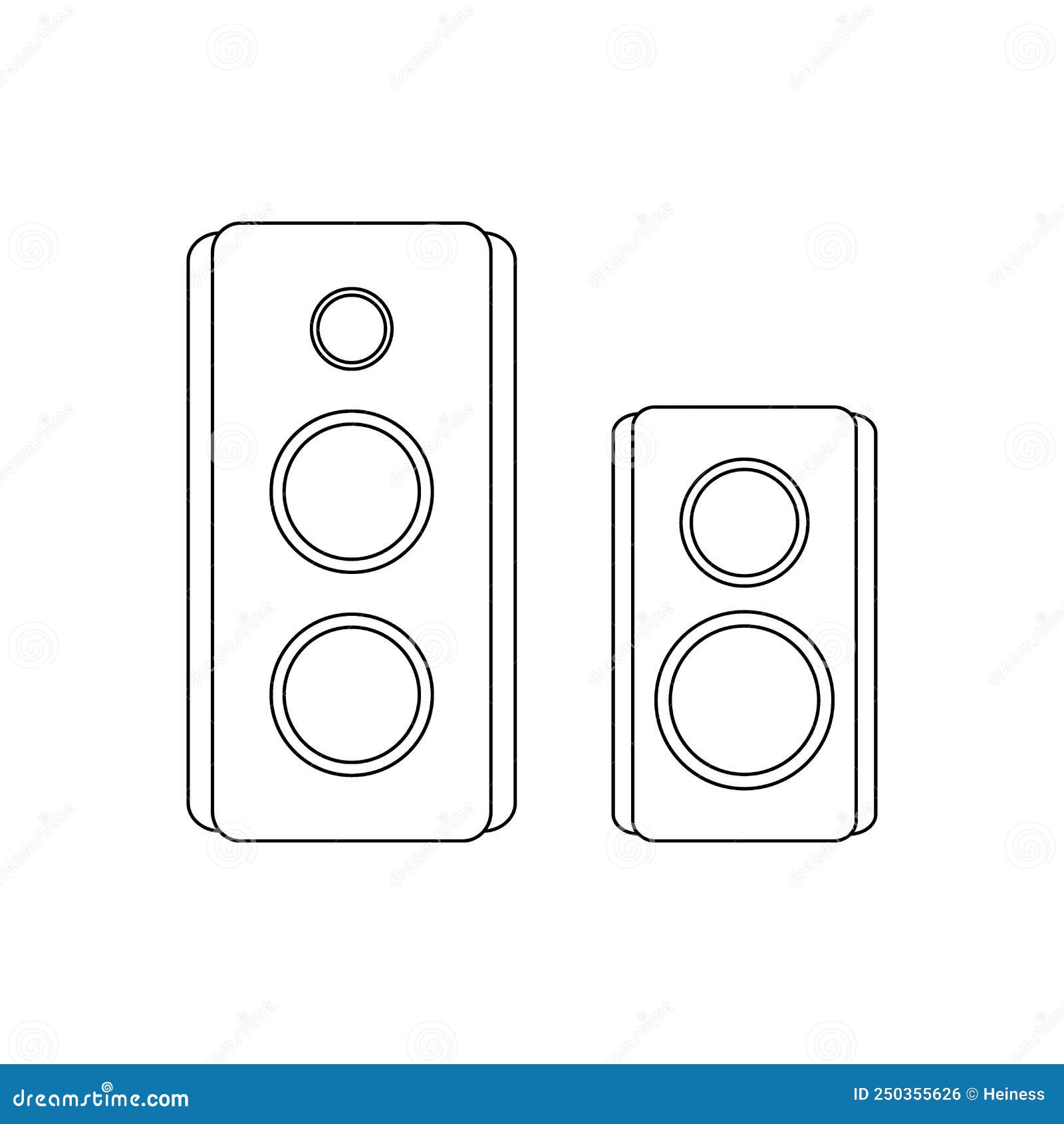 Outline Sound On Vector Icon. Isolated Black Simple Line Element ...