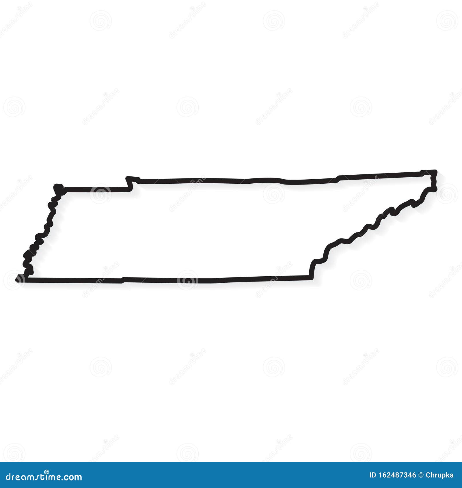 Black Outline of Tennessee Map Stock Vector - Illustration of design ...