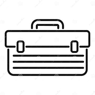 Black Outline of a Tool Box for a Construction Worker Stock Vector ...
