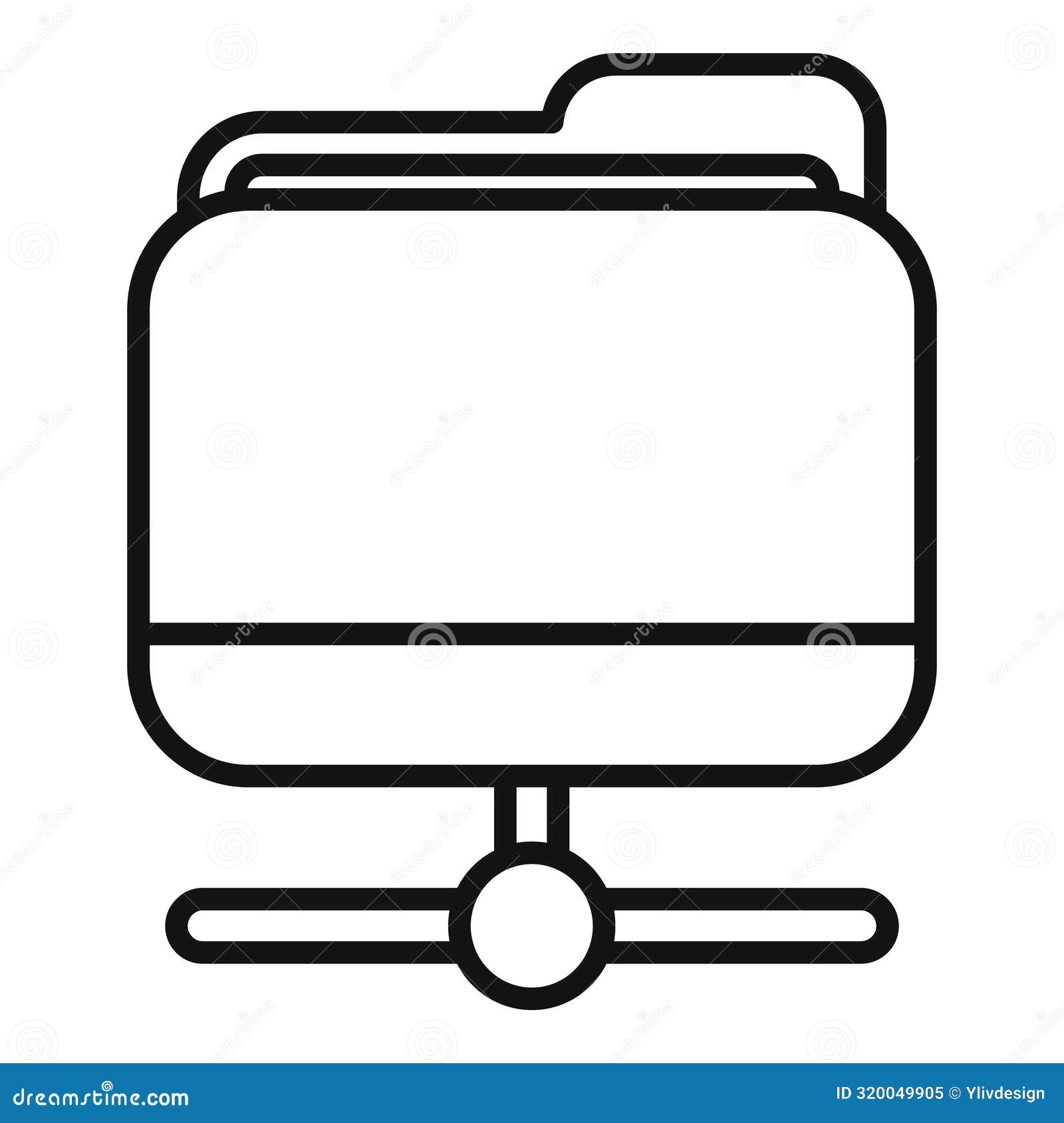 Icon of a Network Folder Sharing Concept Stock Vector - Illustration of ...