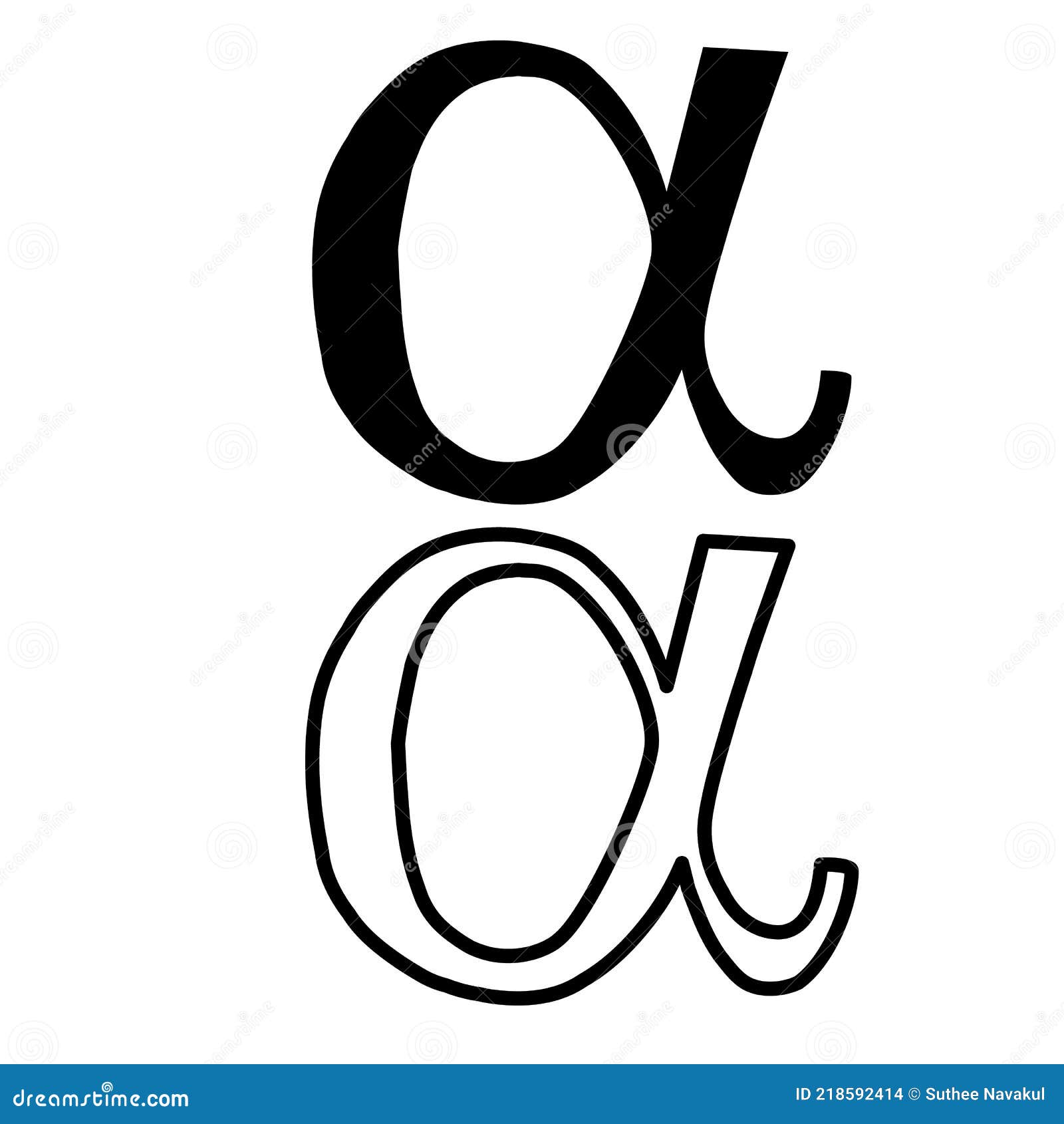 Alpha Sign. Alpha Letter, Greek Alphabet Symbol Royalty-Free Stock ...