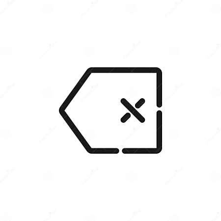 Backspace Icon. Delete Icon. Cut Icon. Stock Vector - Illustration of ...